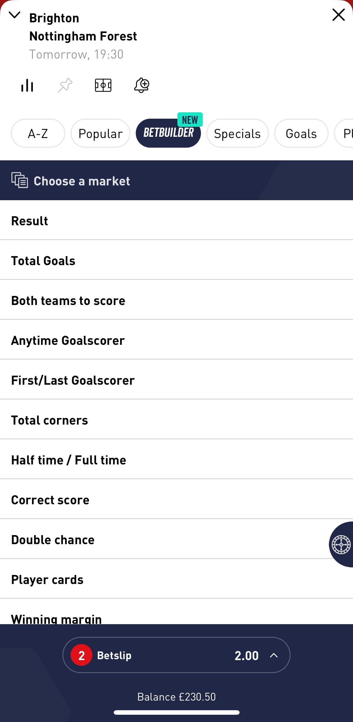 Bet builder – Virgin Bet Help Centre